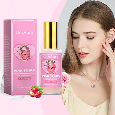 OCEAURA Strawberry Musk Body Spray - A refreshing, moisturiz
