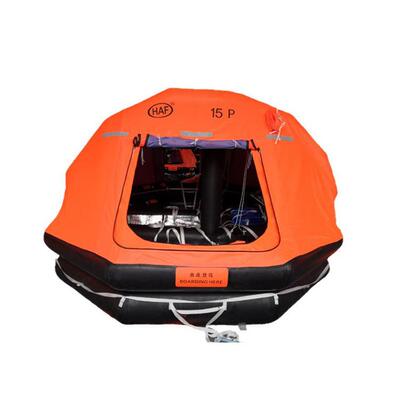 游艇气胀式救生筏海上应急撤离游艇充气式自扶正救生装置