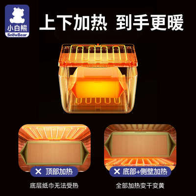 SnowBear小白熊婴儿湿巾加热器保温湿纸巾盒新生儿宝宝恒温便携式