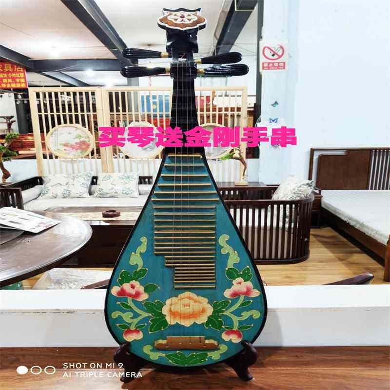 正品唐琵琶真正弹拨乐器初学专业入门挂摄件饰品影仿楼拍具复古中
