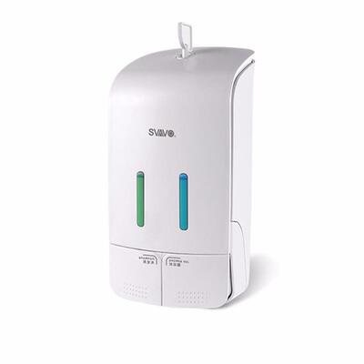PL-151052手按压式免打孔皂液器壁挂式550ML双格出液机盒