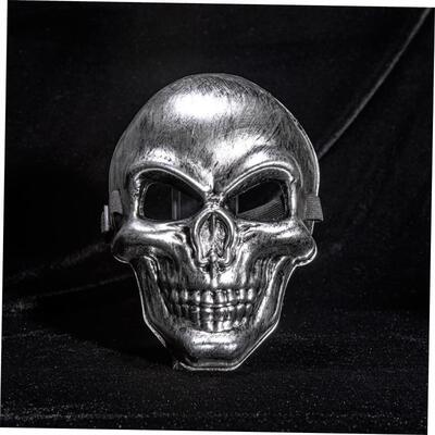 White ghost head skull mask Halloween scary cold light mask