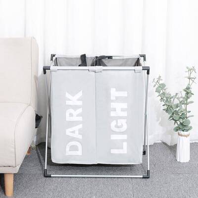 舒十时尚简约篮格脏衣篮家分用津布收纳B004创意可牛折叠便携折叠