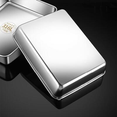 316不锈钢特厚方商用摆摊凉用菜RGS盘蒸托盘毛多巾盘平盘底加厚蒸