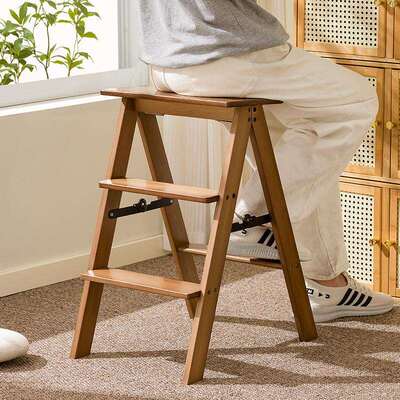 折叠梯凳加加粗登梯高凳家用厚爬梯人字梯小型便凳AS654651子两用