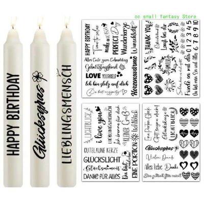 R3MA Colorful Birthday Decals Rub On Transfer Stickers Easy