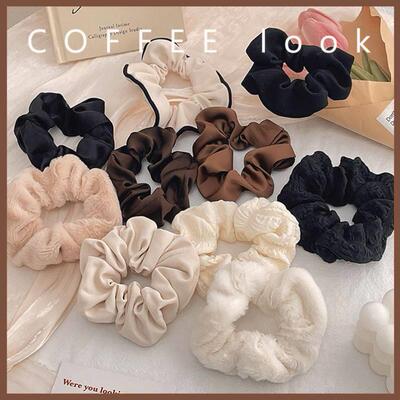 3/5/Pcs Silk Scrunchies Print Scrunchie Set Elastic 大肠发圈