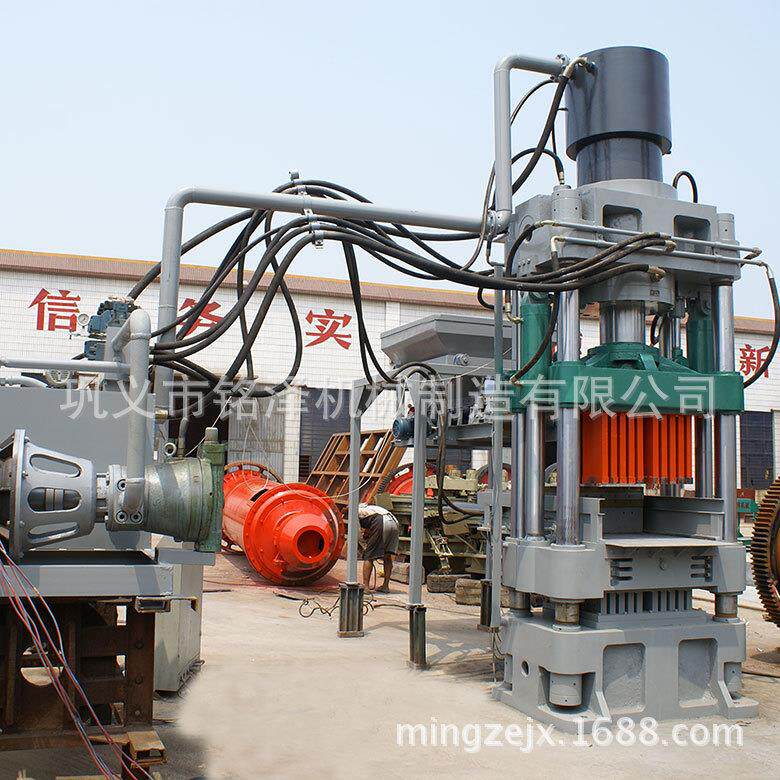 全自动液压水磨石砖机 混凝土四柱液压砖机 建筑垃圾静压制砖机
