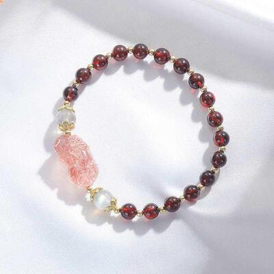 Natural Candy Rainbow Tourmaline 14k Gold Crystal Brlet Pixi