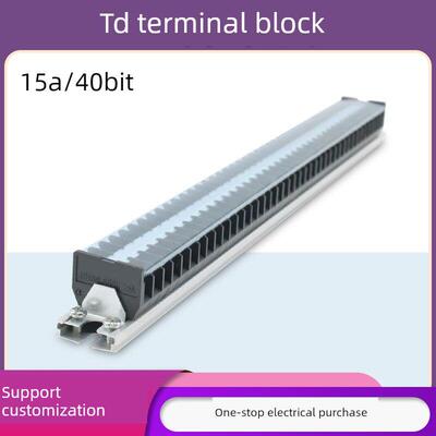Td-1540轨式端子座40个位置40P/15A线接线盒并联压接连接器