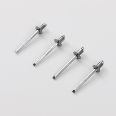 4mm不锈钢304抽芯铆钉 开口型平圆头 芯半钢定 制GB12618抽芯铆钉
