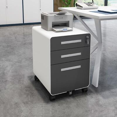 活JT-HDG-1动柜桌柜下抽屉柜铁皮小柜档子移动件带锁资料案收纳柜