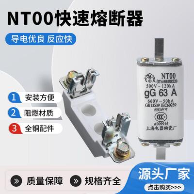 飞灵熔断器保险丝陶瓷熔断器 NT00/NT00C快速熔断器 低压保险丝管