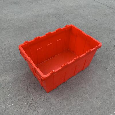 生产红带盖斜插套叠物色流箱 汽配医药运输整箱600*4理00KCS*20毫
