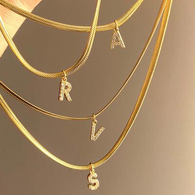 Personalized diy Name Necklace for Women Initial Letter Pend