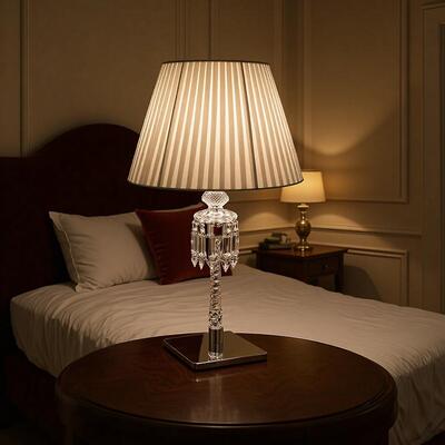 巴卡水晶台灯法式餐厅客厅装饰灯简约卧室床头灯书房书桌台灯