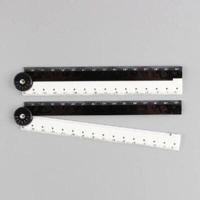 2 Pcs Plastic Folding Ruler 30 cm Drawing Ruler Plastic