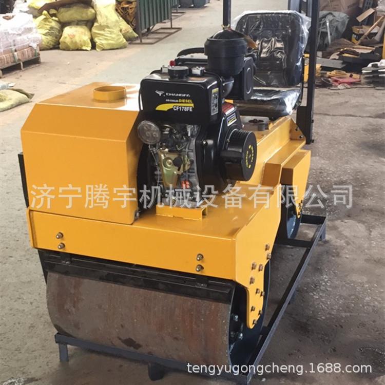 小型坐驾式振动压路机双钢轮沟槽压实机柴油压草机减震
