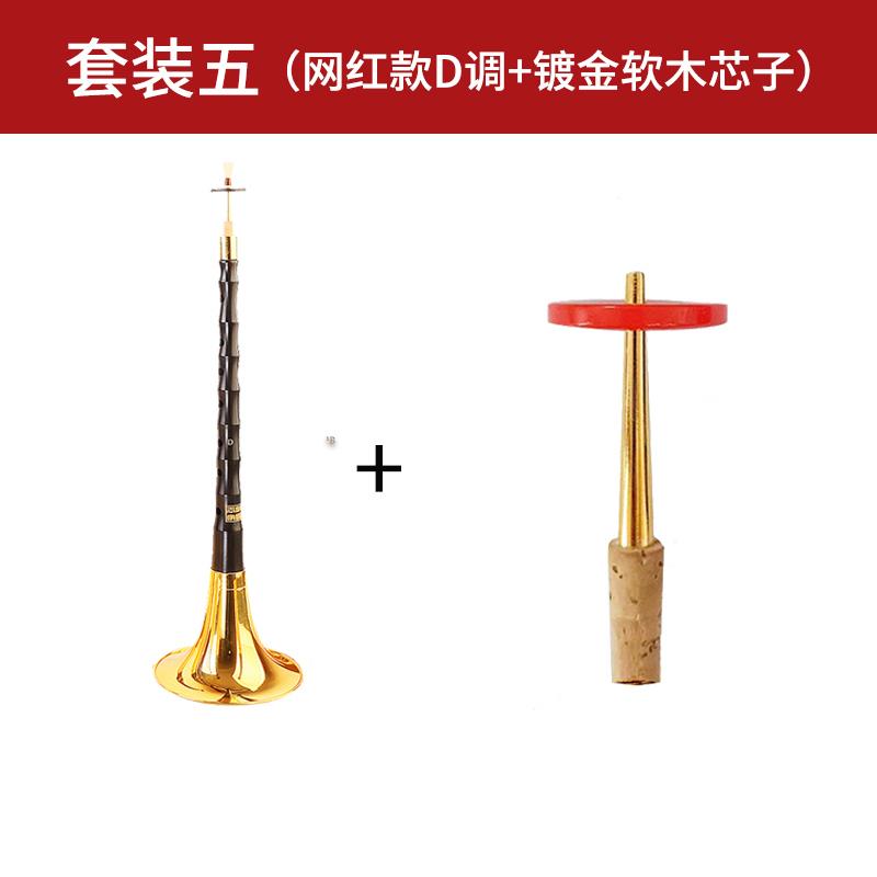 高档王考家彪网红木唢呐乐器初者学全套民族喇叭d调降B调入门乌专