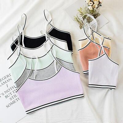 2pcs 7-14Y Girls Training Bra Soft Cotton Kids Underwear B