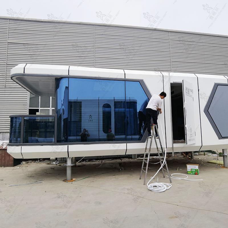 移动式装配建筑轻钢别墅景区智能太空舱民宿网红高档酒店星空房