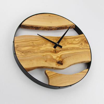 欧式橄榄实木创意挂英钟客P2210厅简约钟表时尚家石用钟复古时表