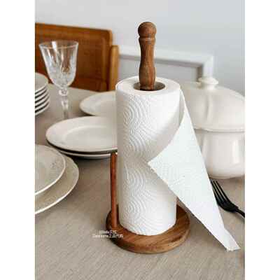 ZaraHome专柜正品木制厨房纸巾架卷纸厨房用纸架实木立式卷筒纸巾
