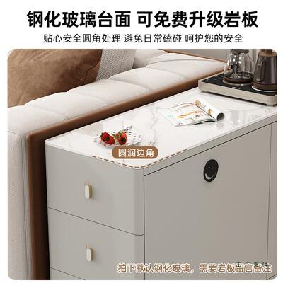 沙发边几边侧收纳柜家用移动储边茶柜桌边柜客厅F5M7MJMT简约现代