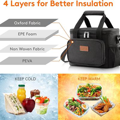 Large Lunch Bag Lunch Box Soft Cooler Bag Collapsible