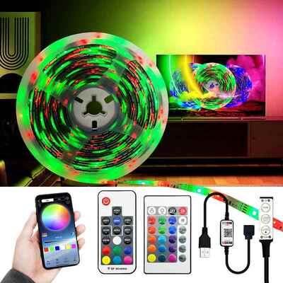 电商爆款3528TV灯条24键TV灯带电视机背景装饰灯带5V灯带USB灯条