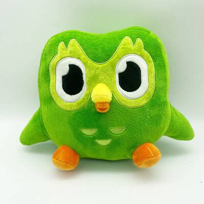 现货跨境新品duo plushie of Duo the owl绿色猫头鹰毛绒公仔礼物