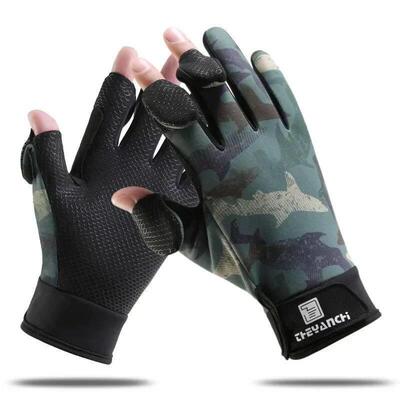 Fishing Gloves Flip Finger Touch Screen Thickened Silicone A