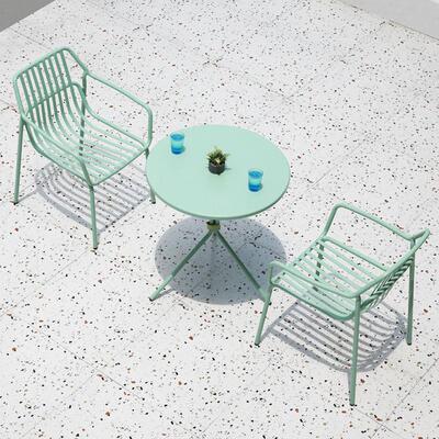 户外桌椅庭外网院红奶茶店铁艺休闲椅咖啡厅室花园台阳露台JJN小