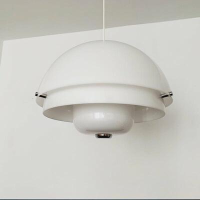 顾饰北欧丹麦餐厅吊灯1960S中古客厅卧室灯具太空时代简约奶白色