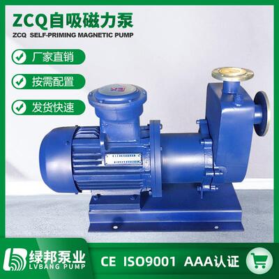 自吸式磁力泵ZCQ型自吸式磁力泵不锈钢自吸磁力泵