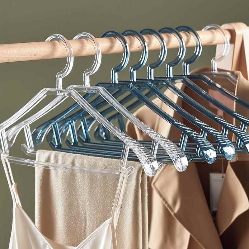 透明衣架家用挂衣加晾衣服架子衣挂撑子塑料架衣架子