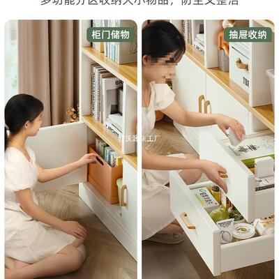 实ZGT木书学储生家用儿童书架落地置物架2客厅柜204新款物柜一体