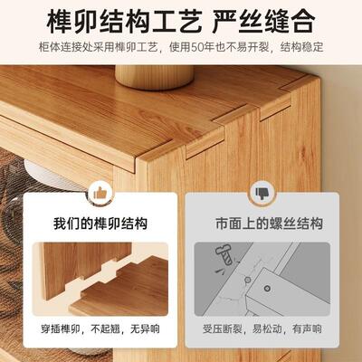 木书柜落实地物置物柜防尘格子原木见描述风柜子柜客厅柜收纳储一