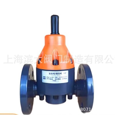 滨大阀门PE塑料法兰背压阀PE背压阀PE塑料背压阀DN15-DN65