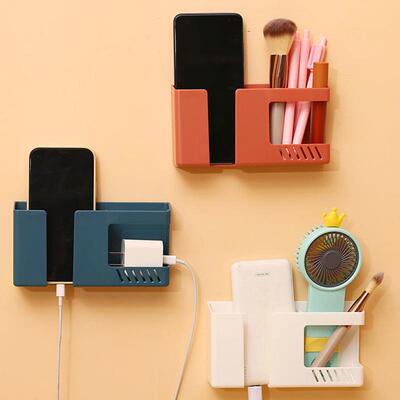 No-drill phone charging storage box, multifunctional remote
