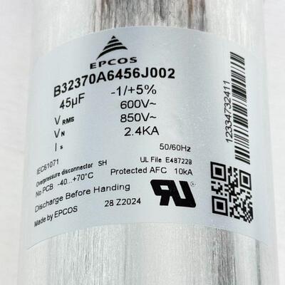 B32370-A4107-j020 420vac 100uf A6456-j001 j002 45uf 600v电容