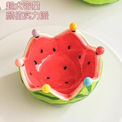 跨境FCM高级感甜品西瓜果叉罐创意可爱水果签客厅家用水果碗叉子