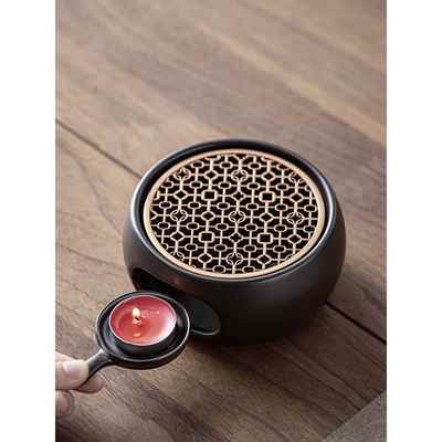 蜡烛煮茶炉日式套装温茶炉底座明火烤橘子炉热茶暖茶加热炉温茶器