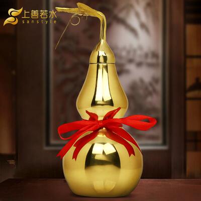 上山若水铜葫芦饰品全铜大小财八瓜装饰工艺品饰品0299