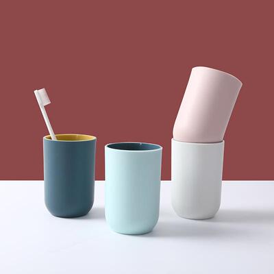 Nordic Color Round Toothbrush Cup Plastic Mouthwash Cup Simp