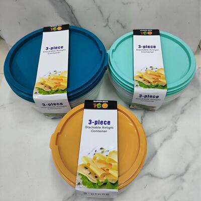 New Covered Freshness Box Round Plastic Storage Box Refriger