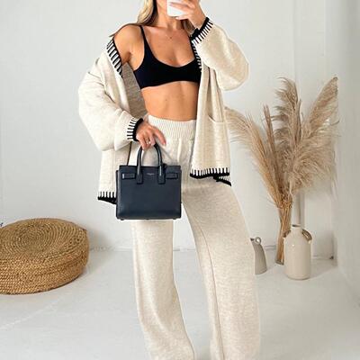 Women'S 2 Piece Set Winter Knit Outfits Matching Loungewear