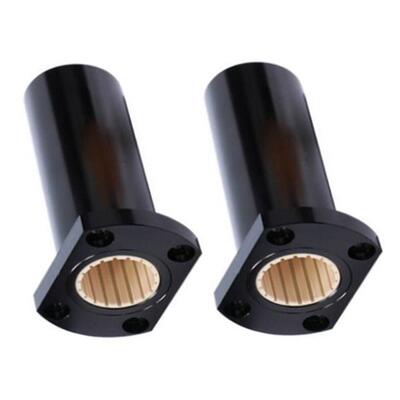 椭圆法兰直线轴承双切边H型铝塑料轴套衬套LMHL10 12 16 20 25 30