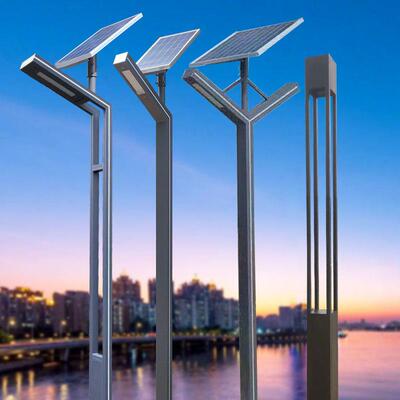 社区太阳能路灯铝型材庭院景观灯户外广场公园农村3.35米路灯
