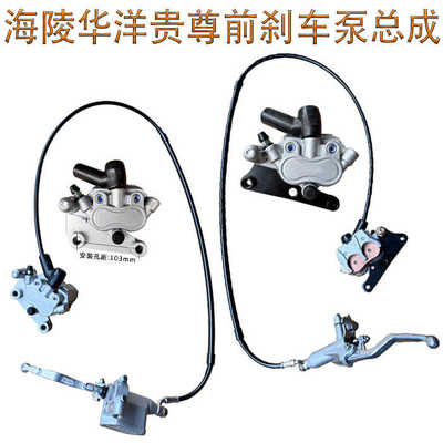 越野摩海陵M4MX6贵尊S78华洋T4T6前轮刹车泵总成 碟刹上下泵油管